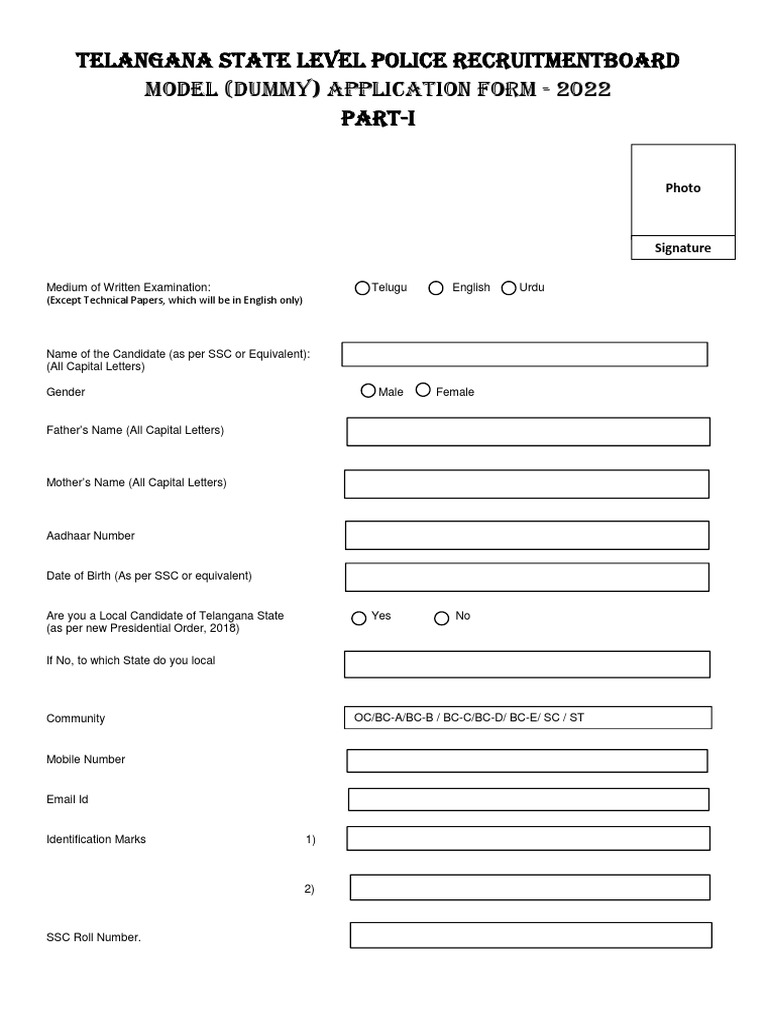 Model Application Form | PDF | Government