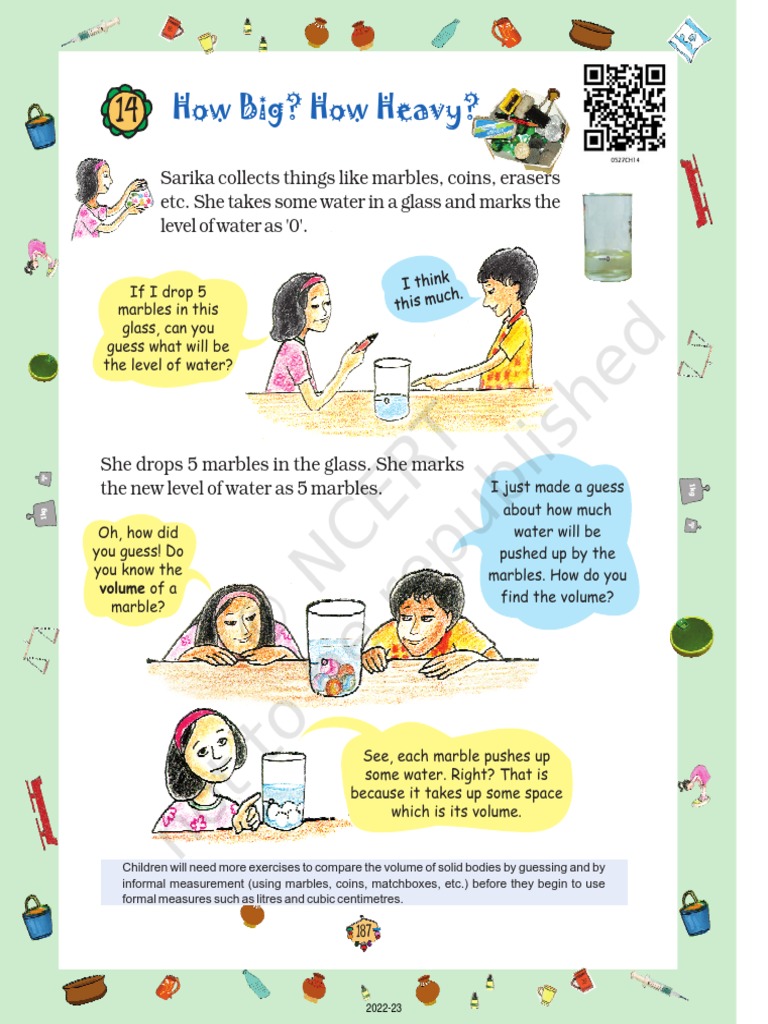 NCERT Books For Class 5 Maths Chapter 14: How Big? How Heavy? | PDF ...