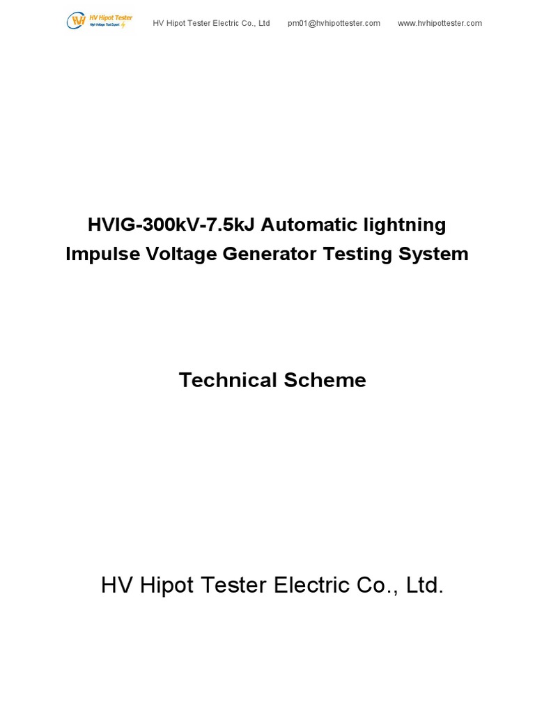 HVIG-300kV-7.5kJ Automatic Lightning Impulse Voltage Generator Testing ...
