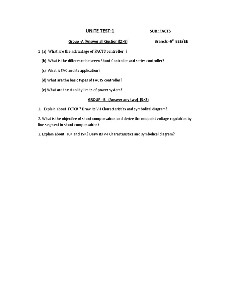 Unit Test-1 Facts | PDF