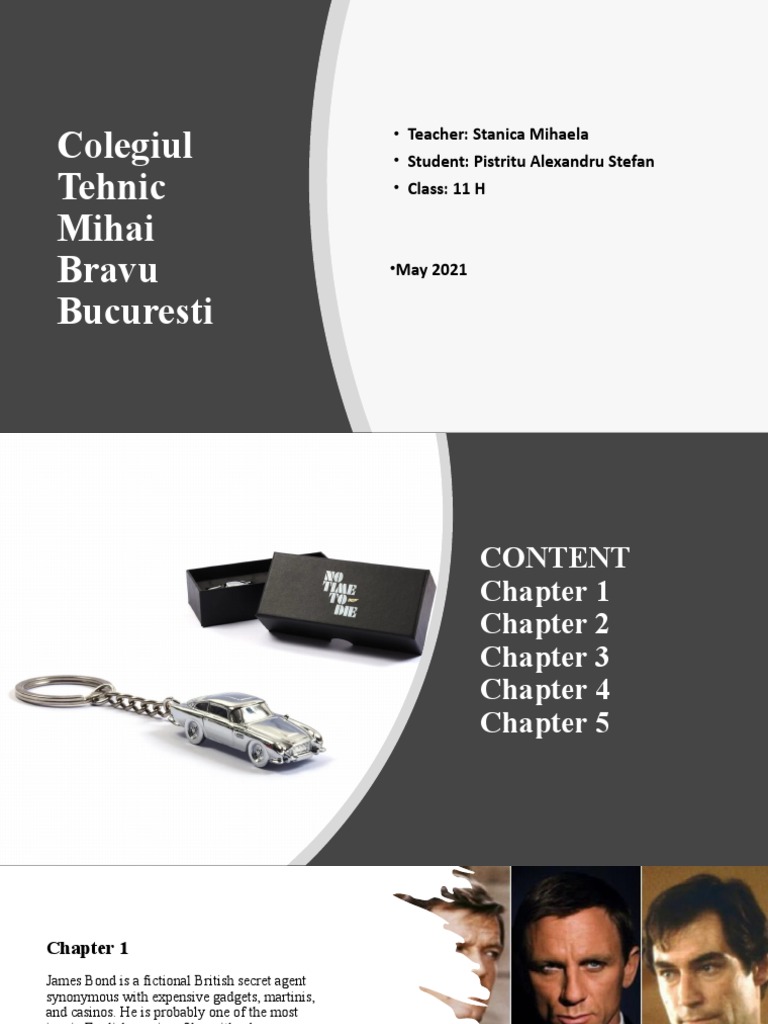 Atestat Engleza, Tema: James Bond | PDF | James Bond | Ian Fleming