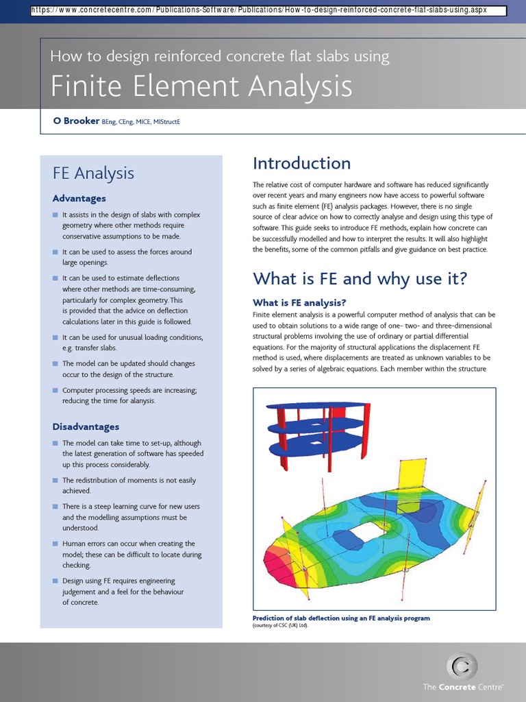 TCC How To Design RC Flat Slabs Using FEA | PDF | Strength Of Materials ...