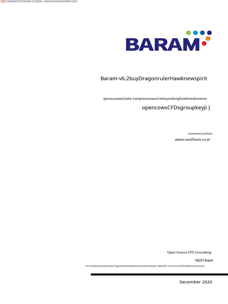 Baram CFD Tutorial for OpenFOAM | PDF | Fluid Dynamics | Turbulence