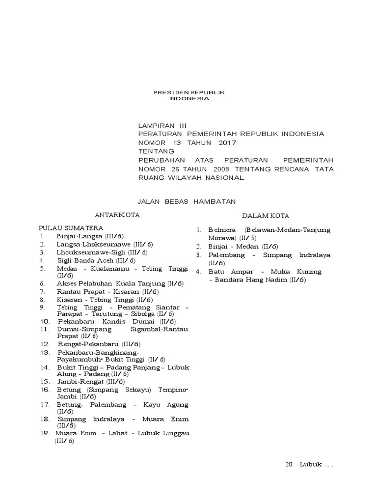 PP Nomor 13 Tahun 2017 Lampiran III | PDF