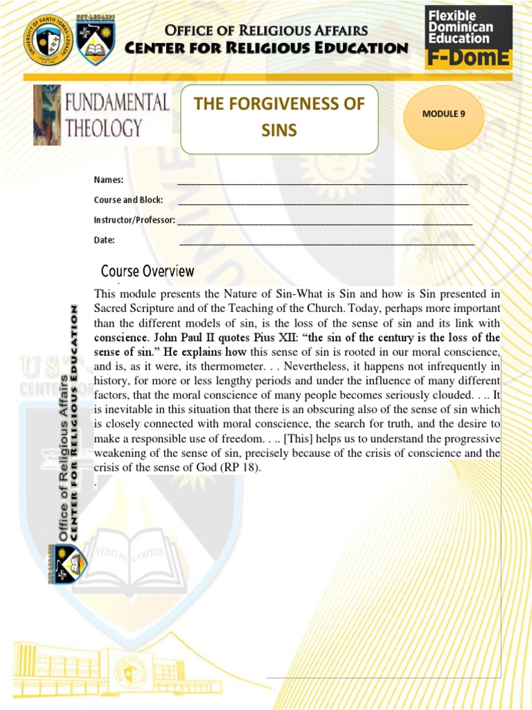 Theology Final Module 9 | PDF | Baptism | Jesus