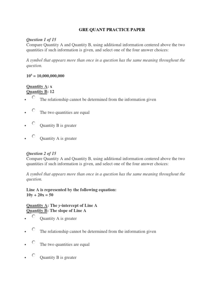 1612768314GRE Quant Practice Paper 1 | PDF | Angle | Area