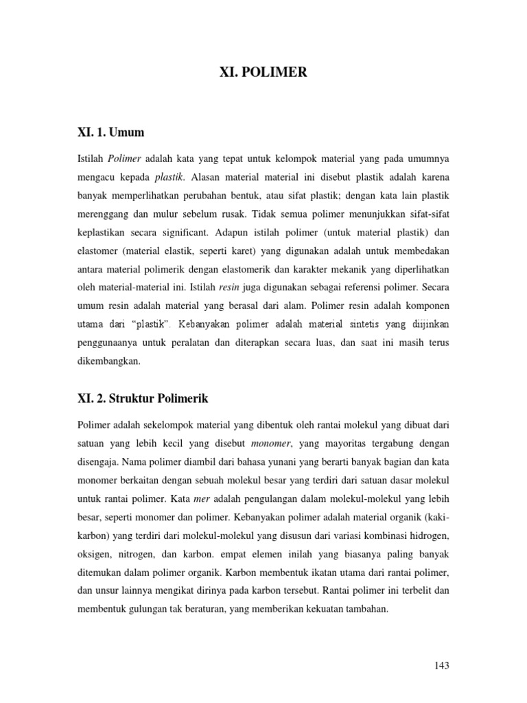 Modul Material Teknik Elektro Polimer | PDF