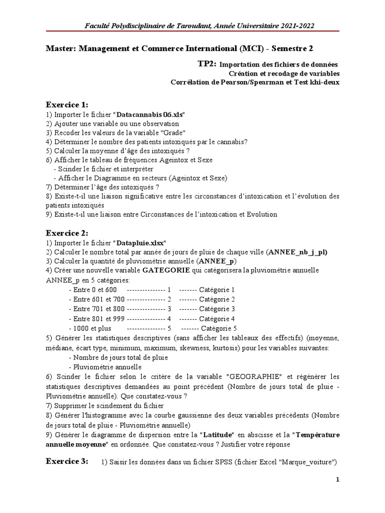 Exercice TP 3 | PDF