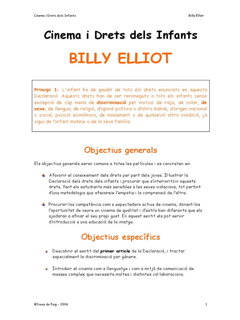 Serie Drets 01 Billy Elliot | PDF