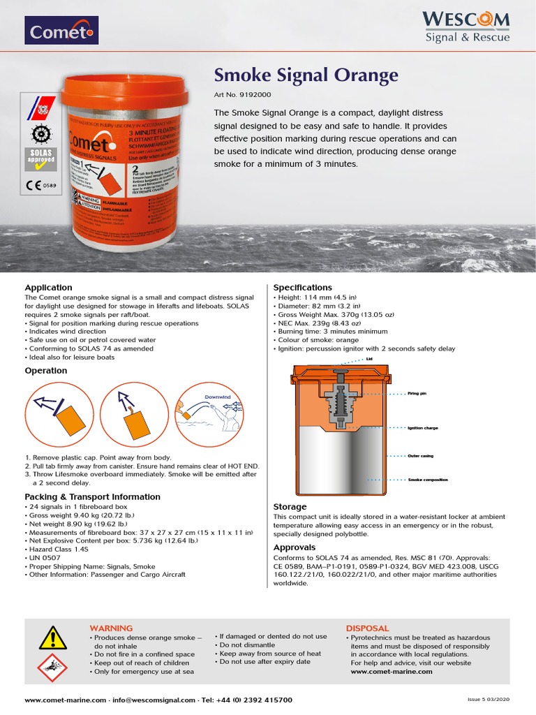 Smoke Signal Orange: Warning Disposal | PDF