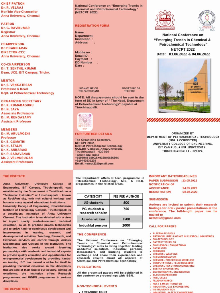 Conference Brochure | PDF | Chemical Engineering | Engineering