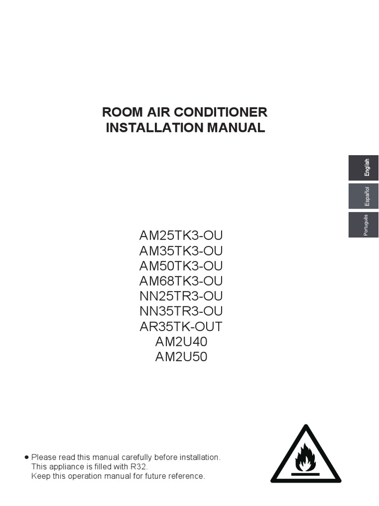 Airmart Air Conditioner Installation Guide | PDF | Leak | Electrical Wiring
