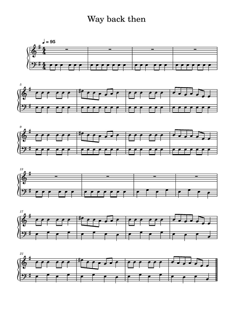 Way Back Then | PDF