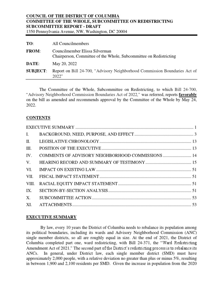 ANC Boundaries Act Report (5.20.22) | PDF | Voting Rights Act Of 1965 ...