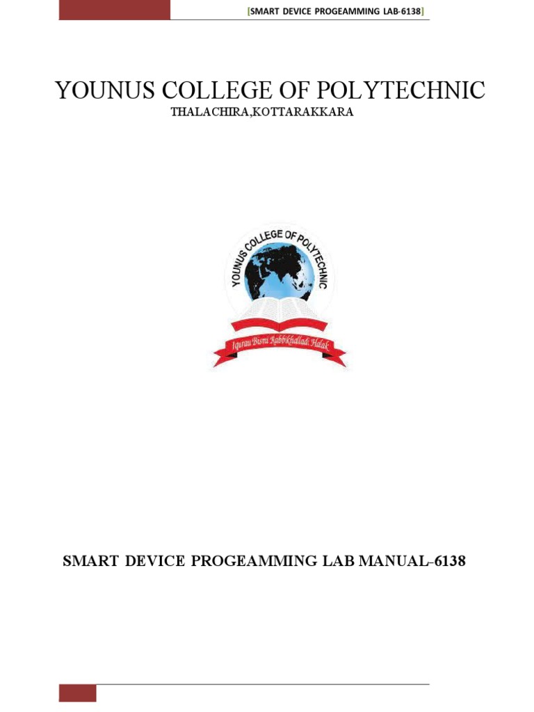 6138 Smart Device Programming Lab | PDF | Android (Operating System) | Google Play