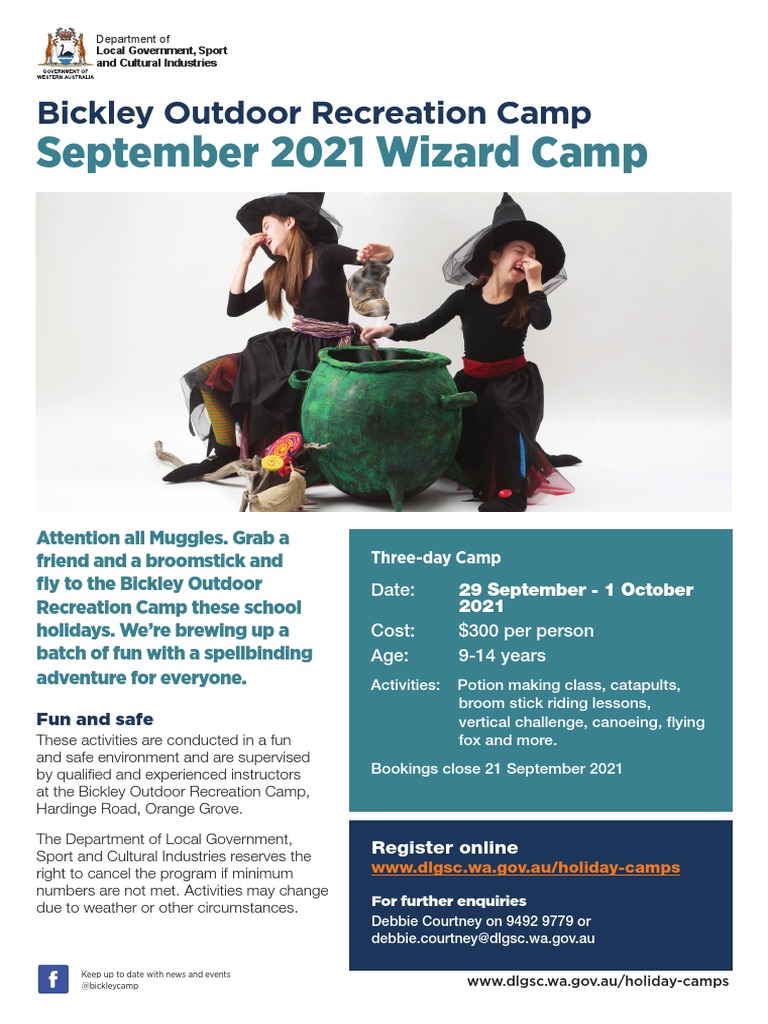 September 2021 Wizard Camp: Bickley Outdoor Recreation Camp | PDF