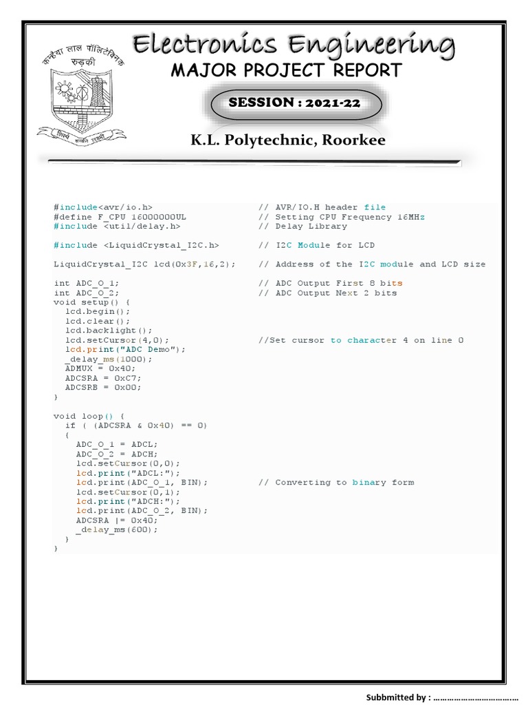 Major Project Report: K.L. Polytechnic, Roorkee | PDF