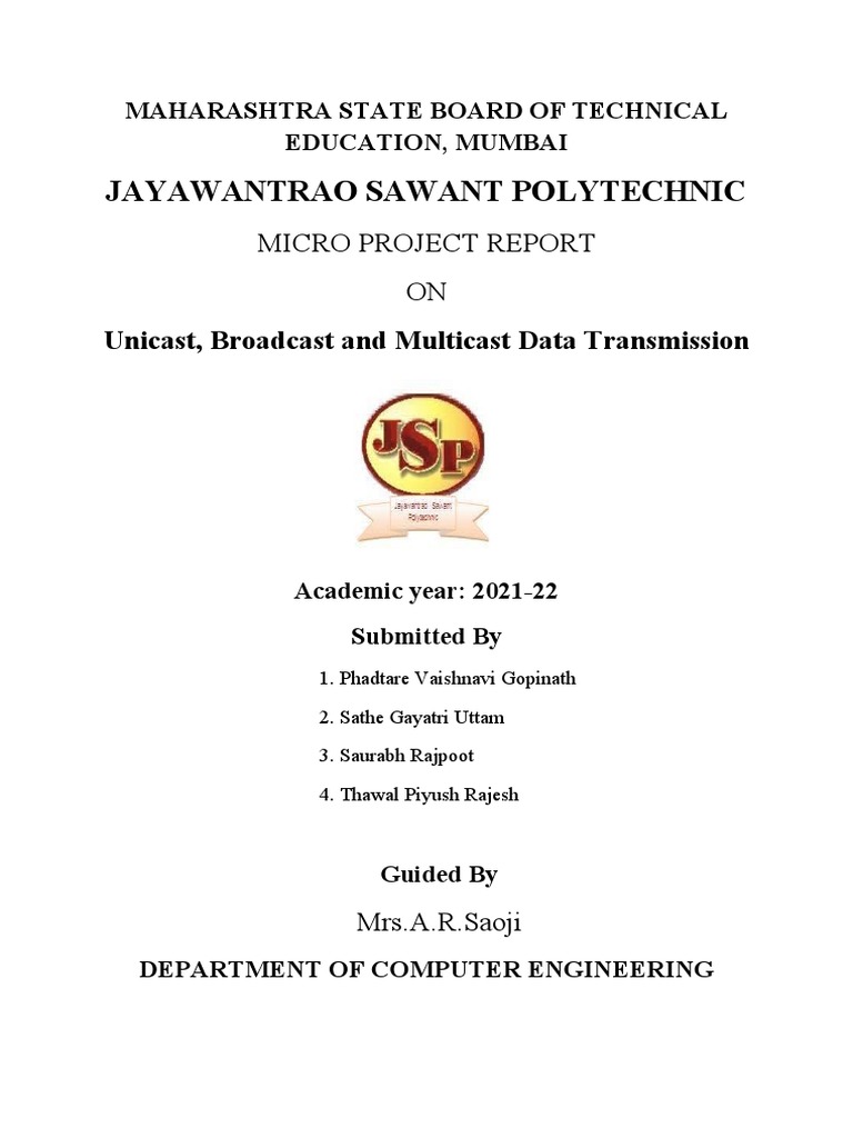 Group G ACN Microproject | PDF | Computer Network | Multicast