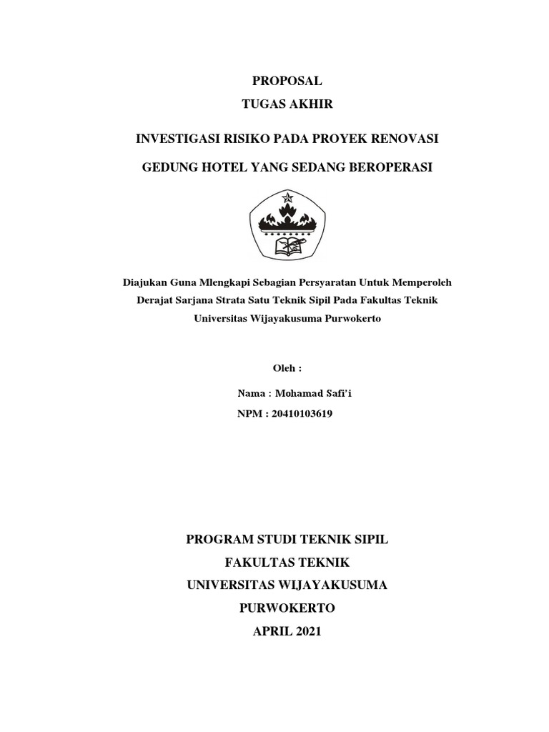 Mohamad Safi'i - Contoh Proposal Tugas Akhir | PDF | Seni