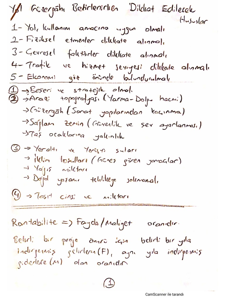 Karayolu Ders Notları | PDF