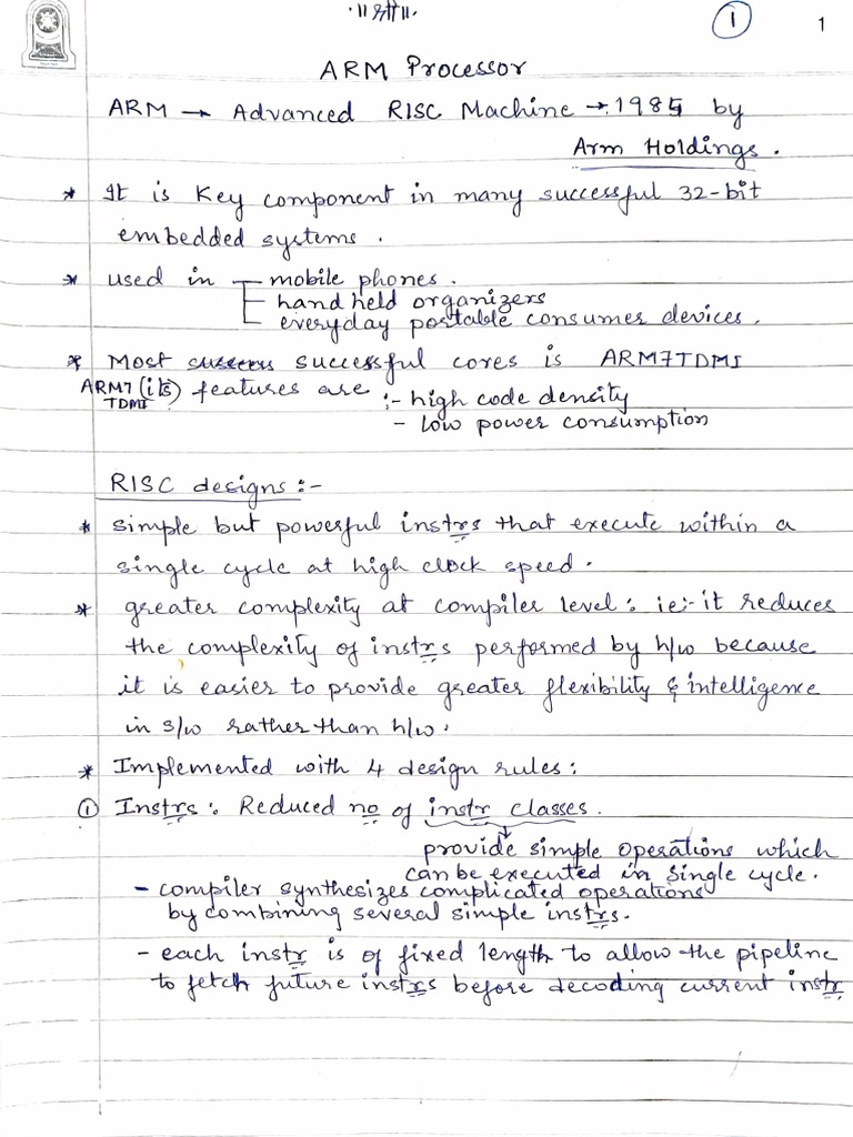 Chapter 1 ARM Notes (ALP) | PDF | Information Age | Computer Science
