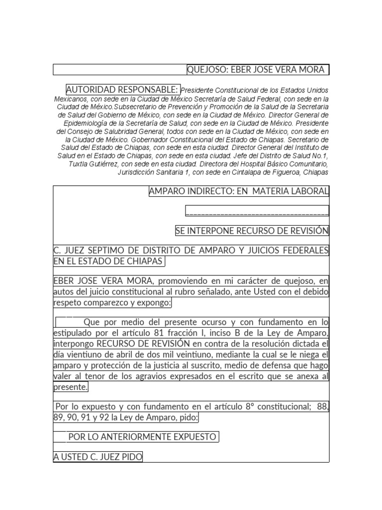 Recurso de Revision Eber Jose Vera Mora | PDF