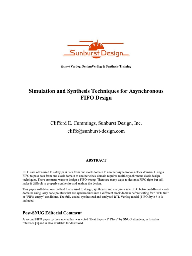 FIFO Asynchronous | PDF