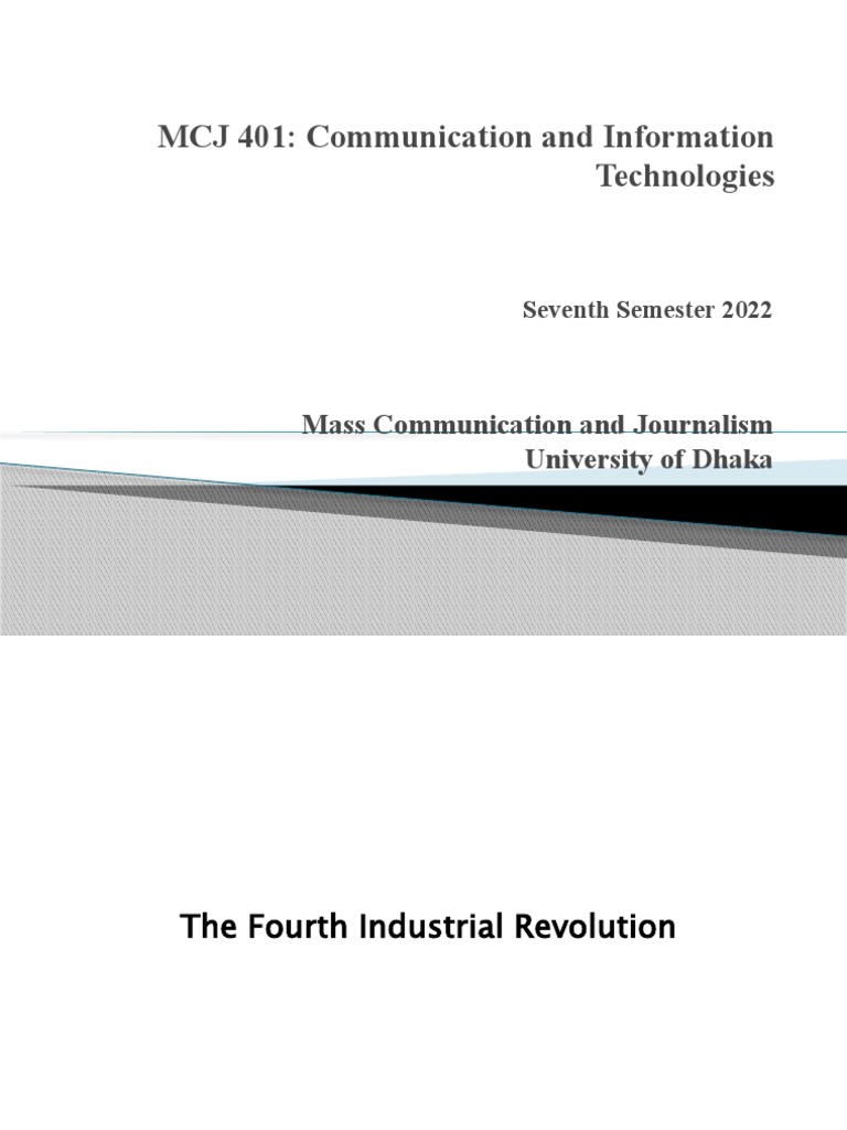 Lecture 7 - Fourth Industrial Revolution | PDF