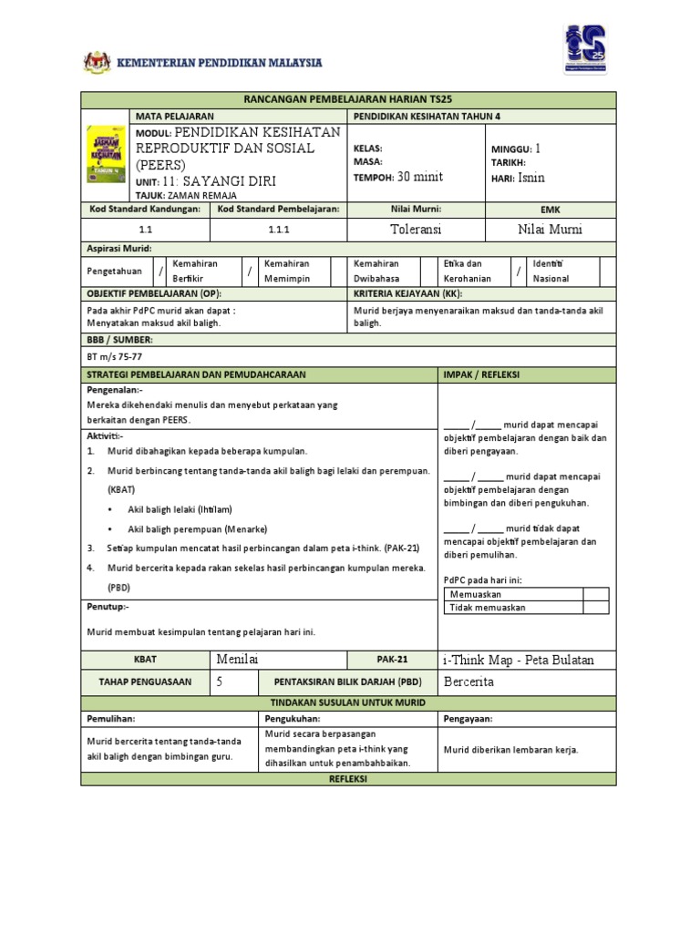 RPH PK THN 4 TS25 (M1) | PDF