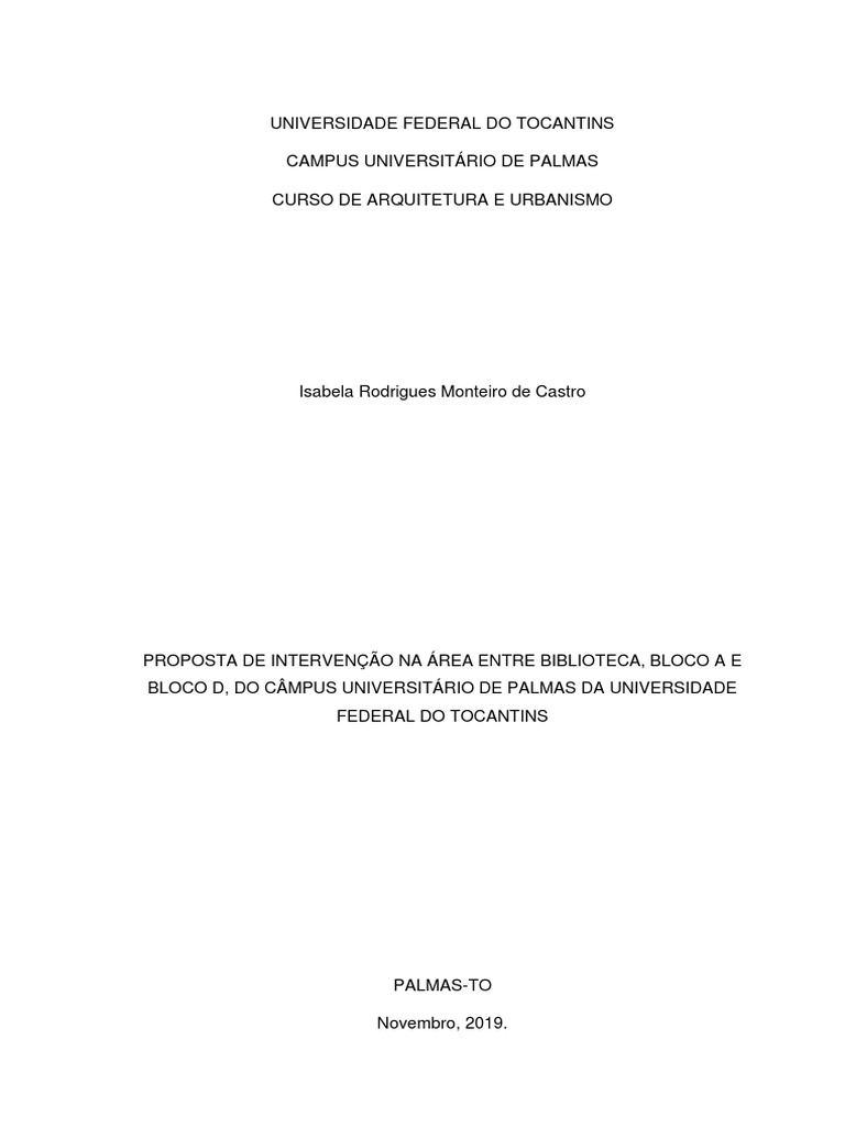 Isabela Rodrigues Monteiro De Castro Tcc Monografia Arquitetura E