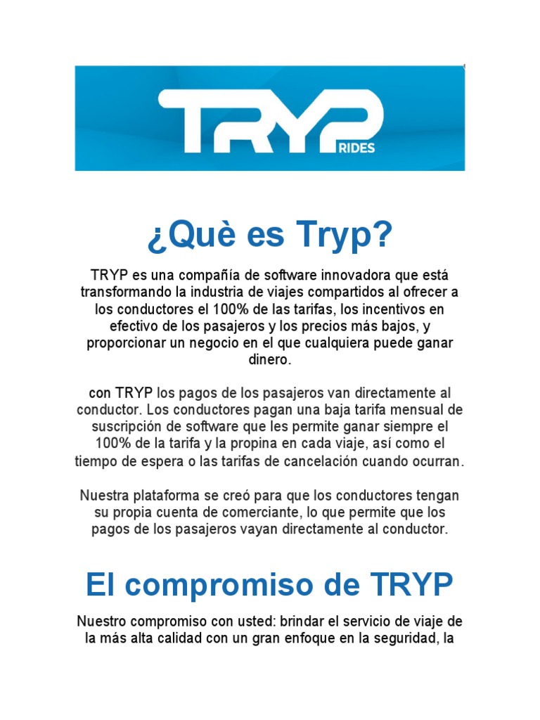 TRYP | PDF | Aplicación movil