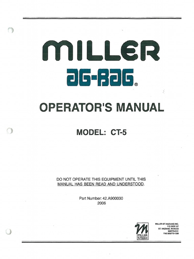 Ag-Bagger Operator Manual | PDF