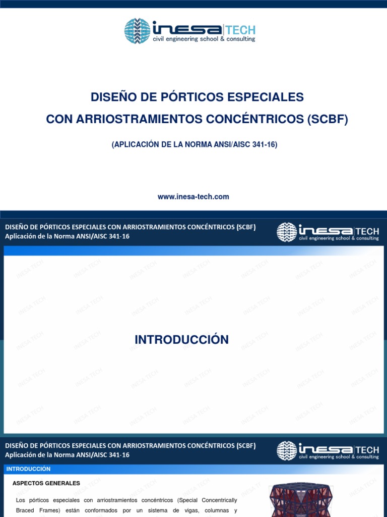It - Diseño SCBF en Acero - Aisc 341-16 | PDF | Pandeo | Viga (Estructura)