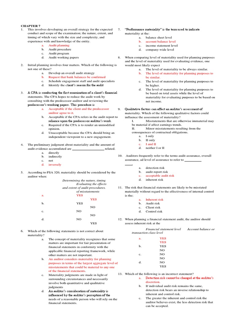 CHAPTER 7 Auditing-Theory-MCQs-by-Salosagcol-with-answers | PDF ...