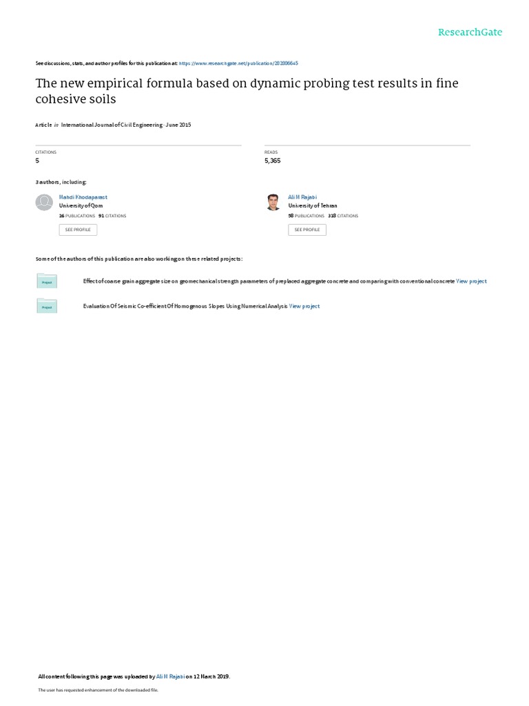 The New Empirical Formula Based On Dynamic Probing Test Results in Fine ...