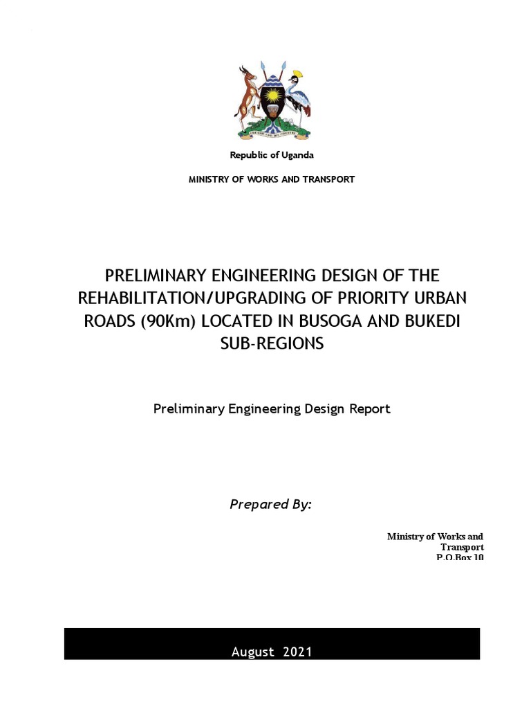 Detailed Engineering Design Report VERS00-BUKEDEA - MRv02 | PDF | Road ...