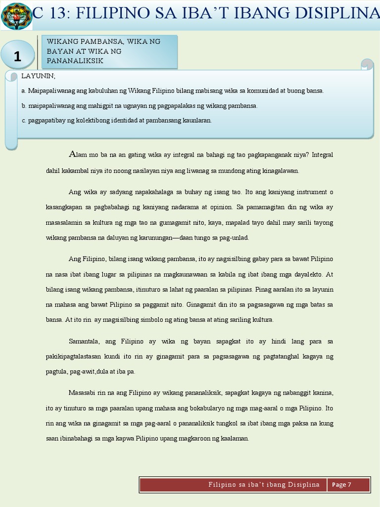 MODULE FILDIS Topic 1 at 2 | PDF