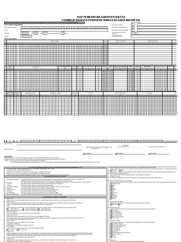 Formulir F1.01 | PDF
