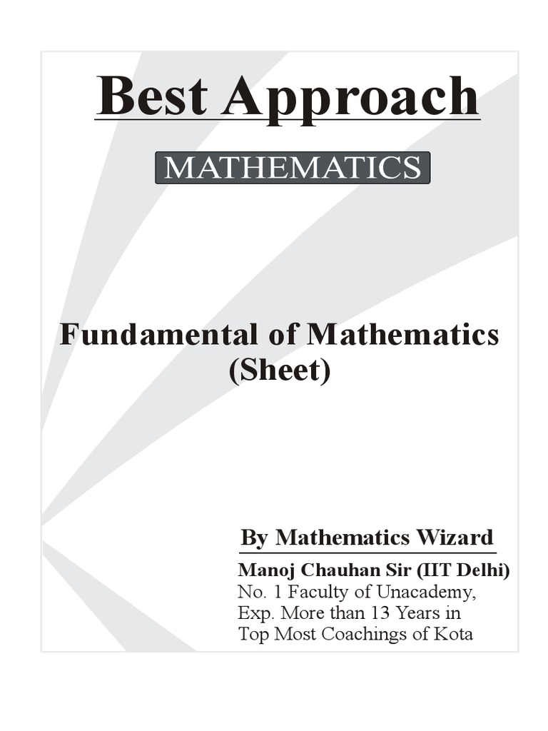 Maths Fundamentals by Manoj Chauhan | PDF | Polynomial | Numbers