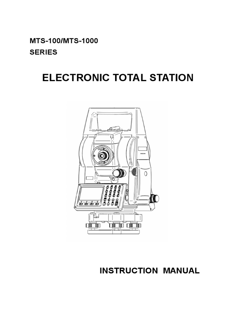 MTS-1000 Total Station Manual | PDF | Battery Charger | Safety