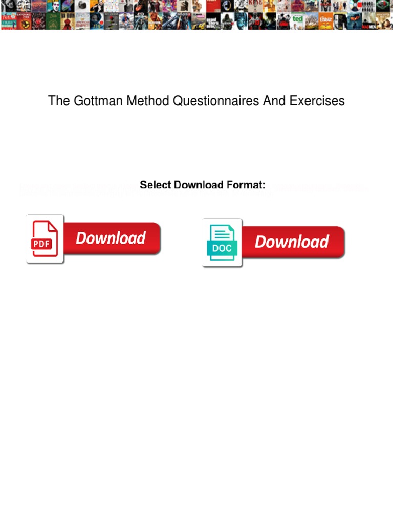 The Gottman Method Questionnaires and Exercises | PDF | Psychotherapy ...