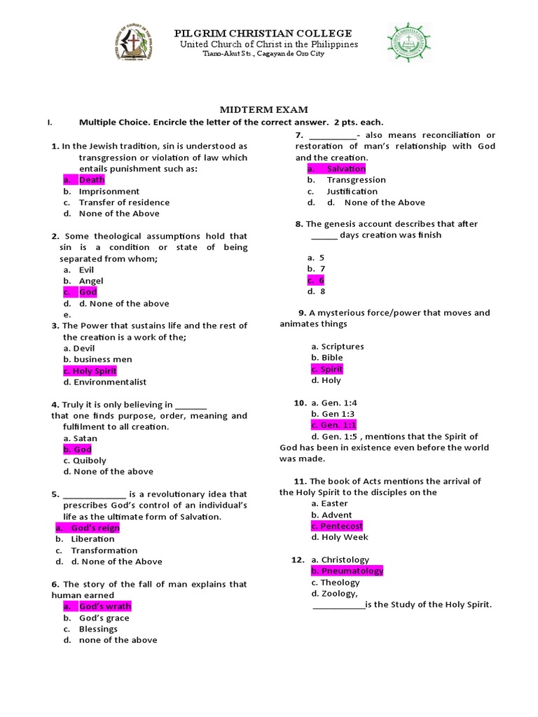 Pilgrim Christian College: Tiano-Akut STS., Cagayan de Oro City | PDF ...