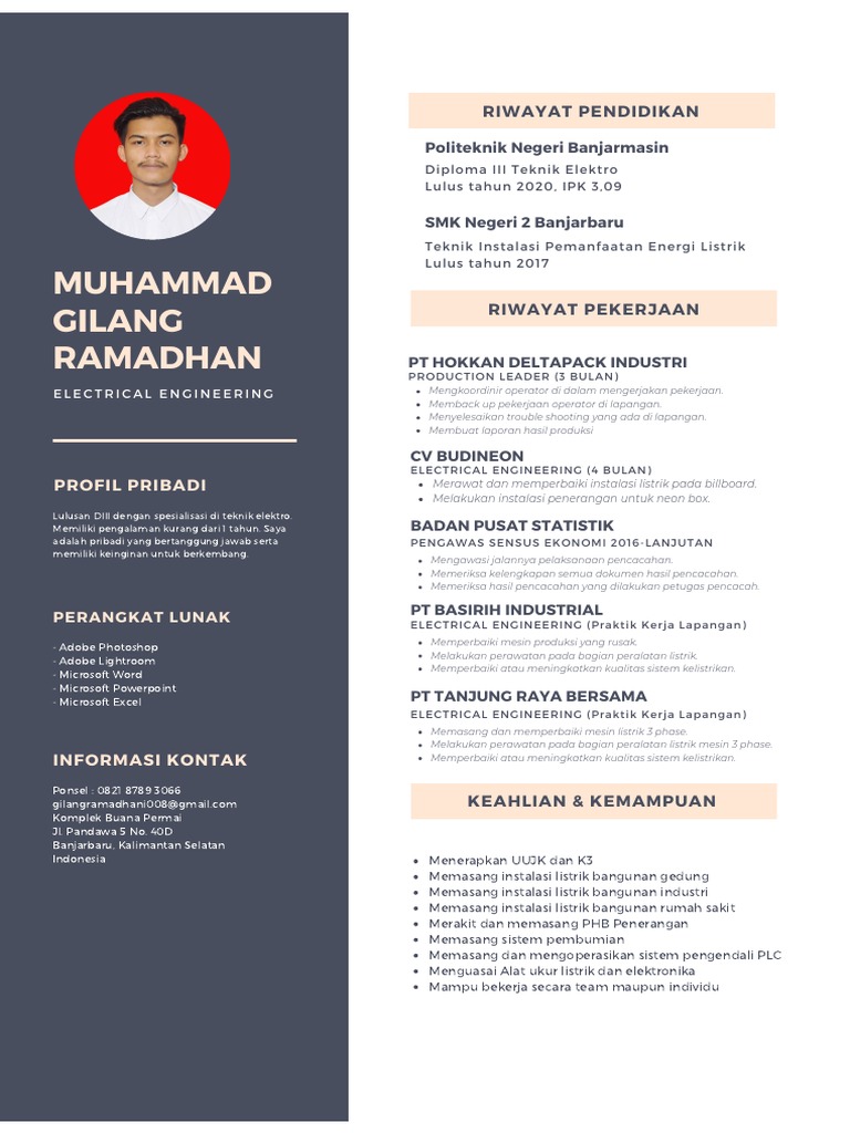 Muhammad Gilang Ramadhan: Riwayat Pendidikan | PDF