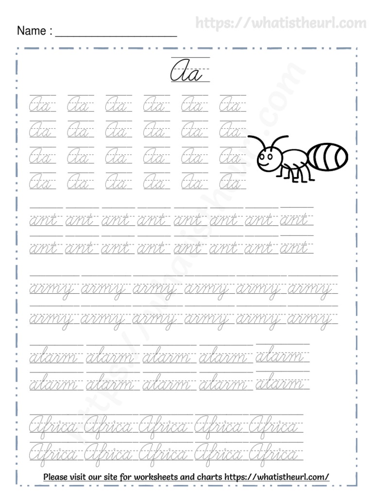Tracing Cursive Letters Worksheets Alphabet | PDF | Linguistics | Languages