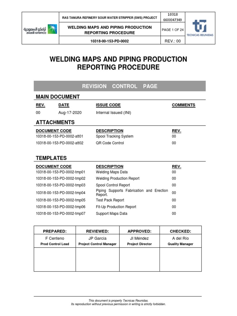 10318-00-153-PD-0002 Welding Maps and Piping Reporting | Download Free ...
