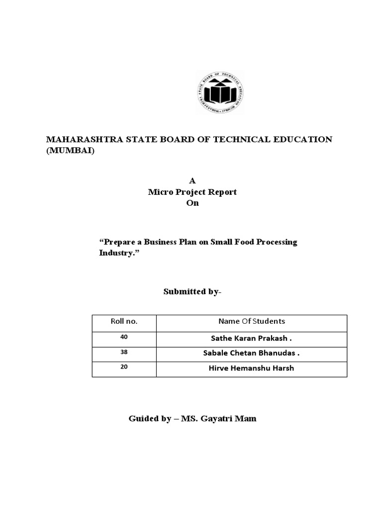 Maharashtra State Board of Technical Education (Mumbai) A Micro Project ...