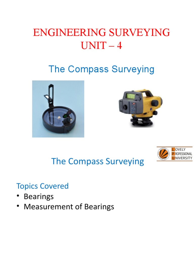 Engineering Surveying Unit - 4 | PDF