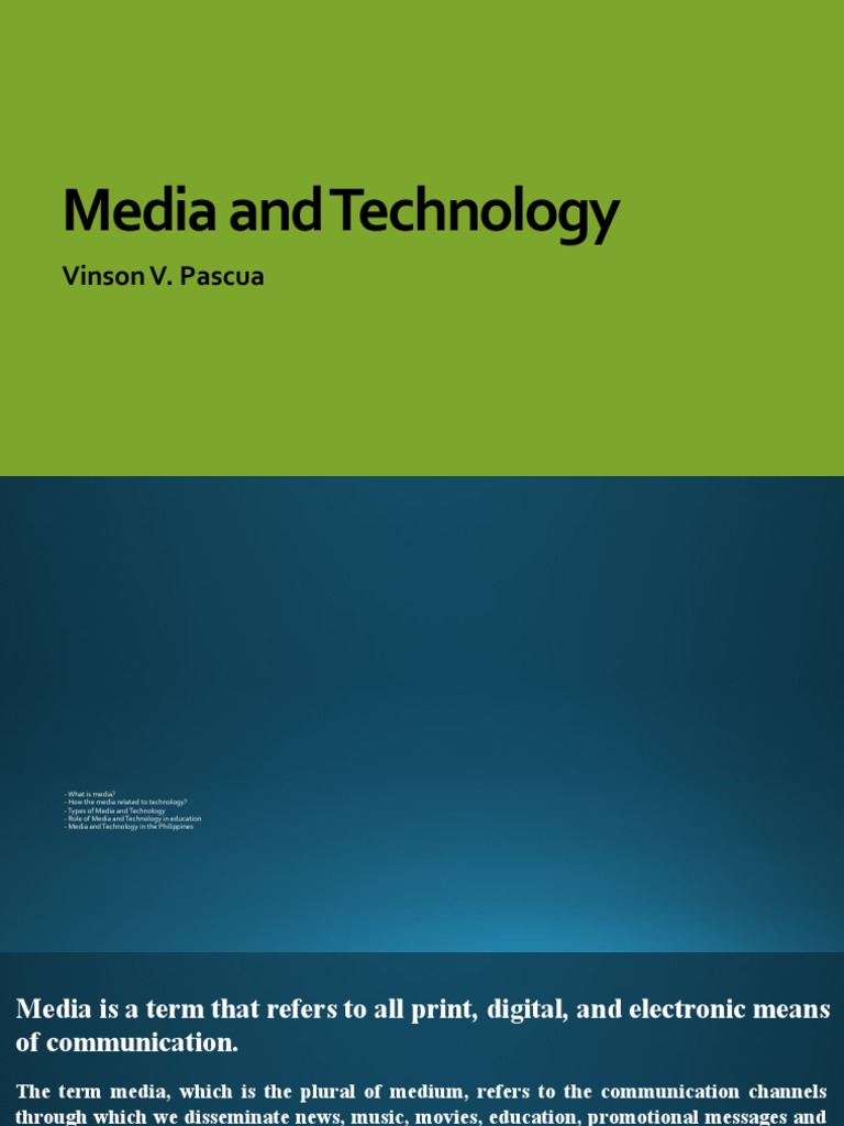 Media and Technology in Education | PDF | Mass Media | Internet
