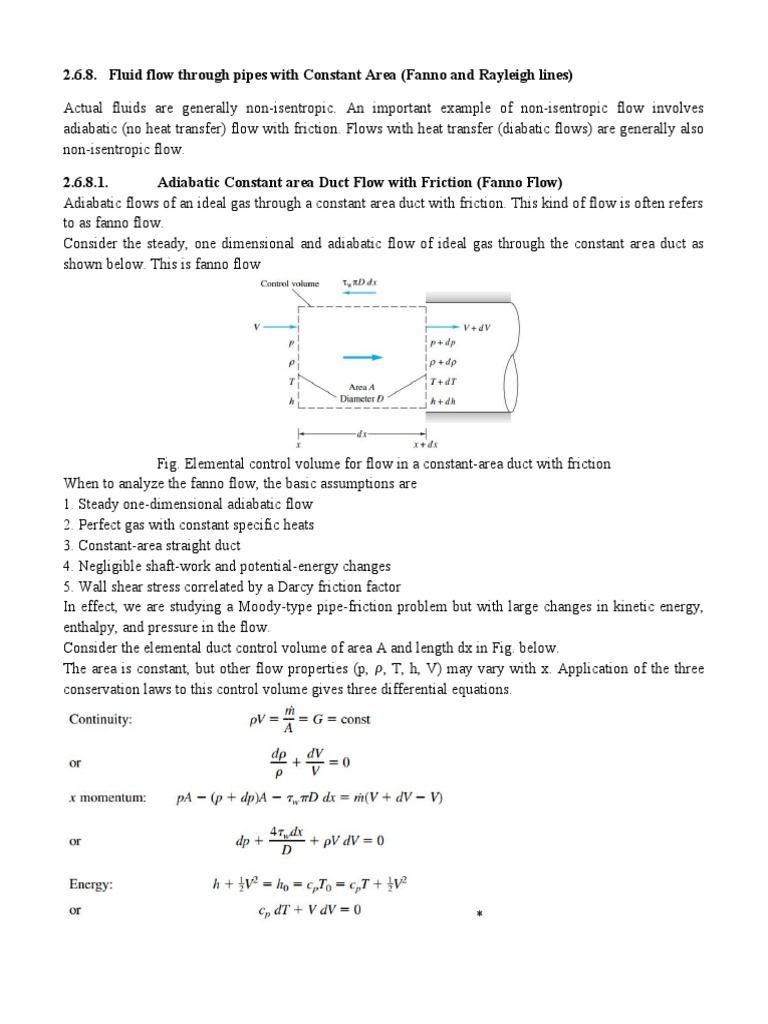 Fanno and Rayleigh Flow in Ducts | PDF | Fluid Dynamics | Mechanics