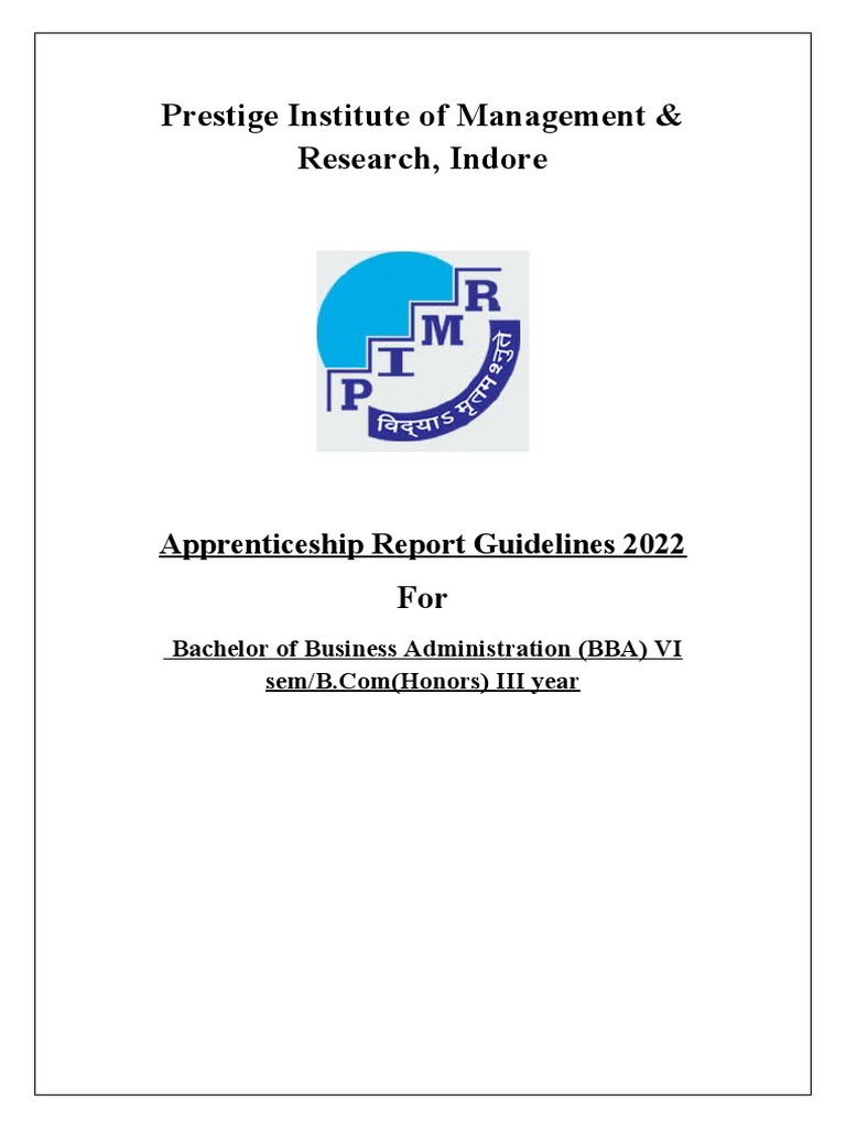 Apprenticeship Report Format | PDF